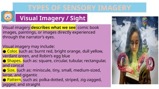 Exploring the Five Types of Sensory Imagery in Literature | PPTX