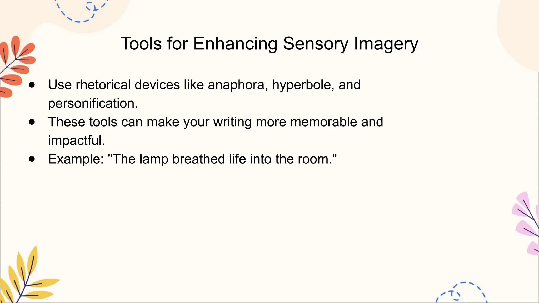 Sensory Imagery in Writing for grade 8.pptx