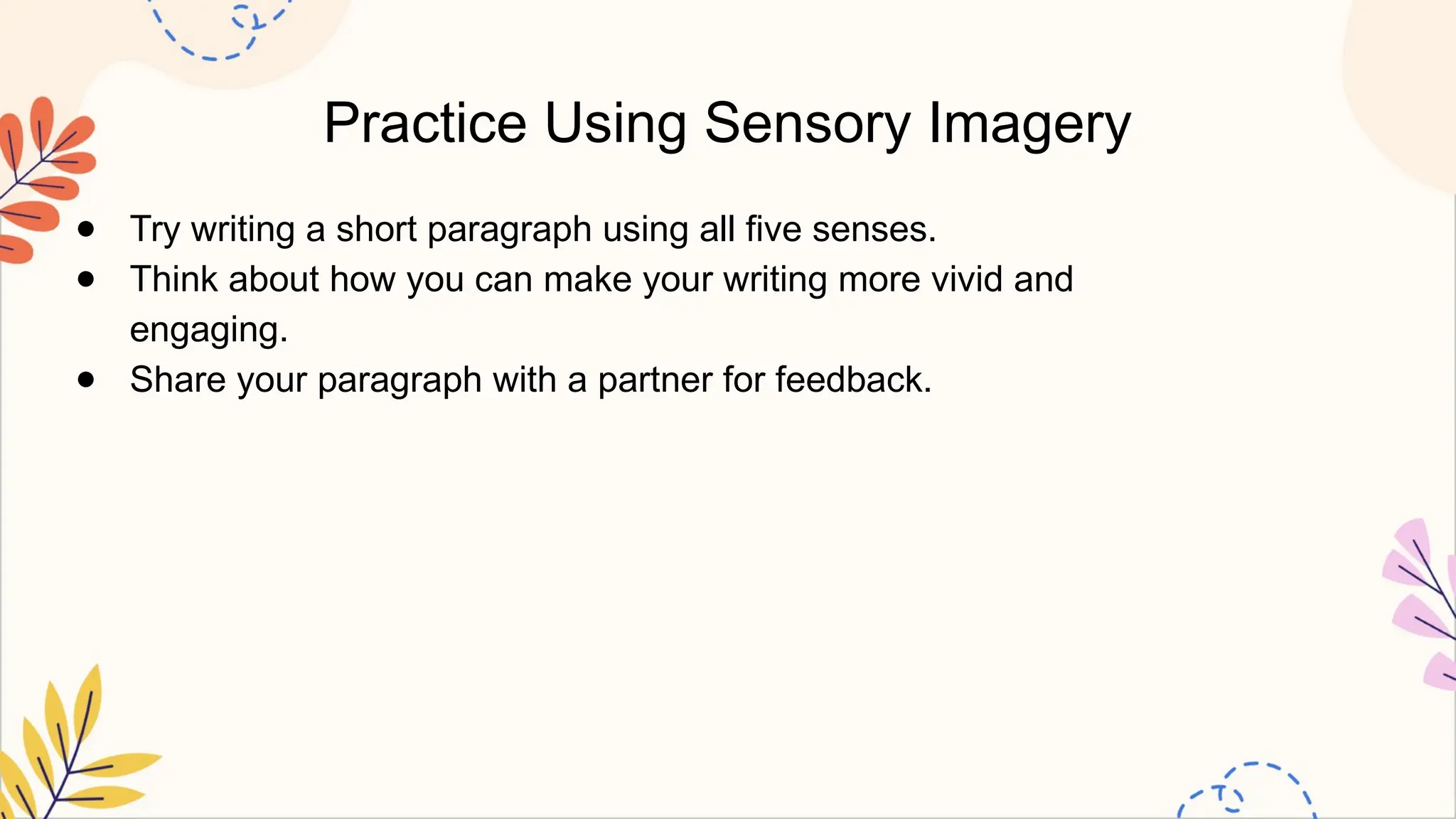 Sensory Imagery in Writing for grade 8.pptx