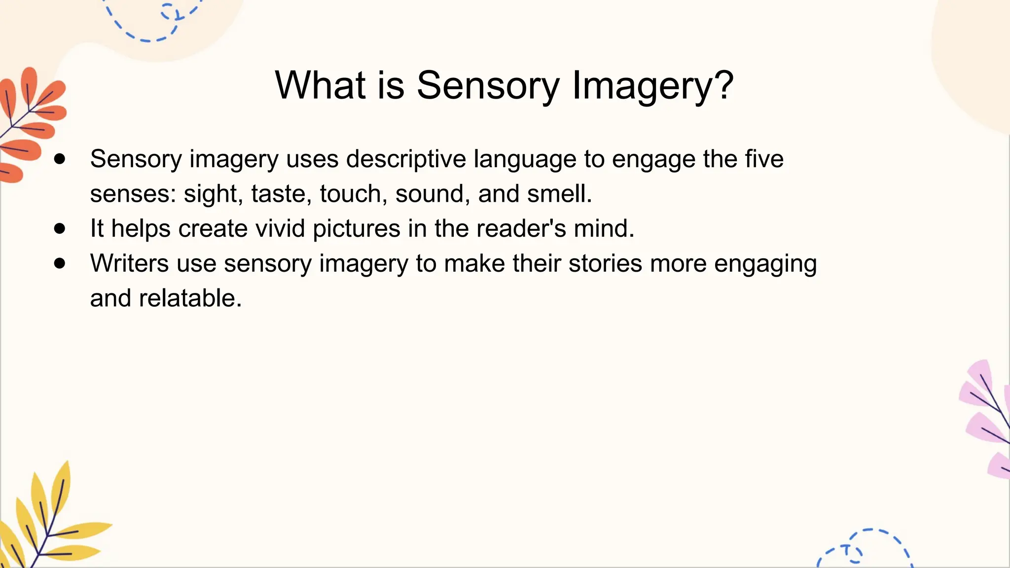 Sensory Imagery in Writing for grade 8.pptx