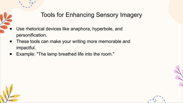 Sensory Imagery in Writing for grade 8.pptx