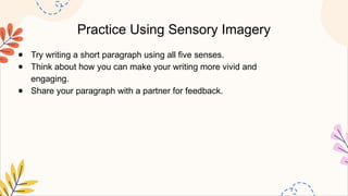 Sensory Imagery in Writing for grade 8.pptx
