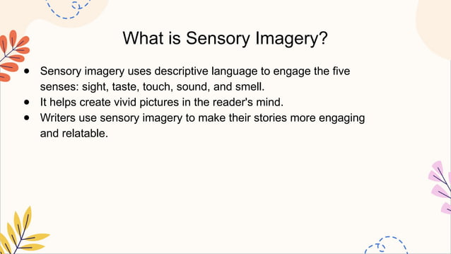 Sensory Imagery in Writing for grade 8.pptx