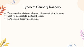 Sensory Imagery in Writing for grade 8.pptx