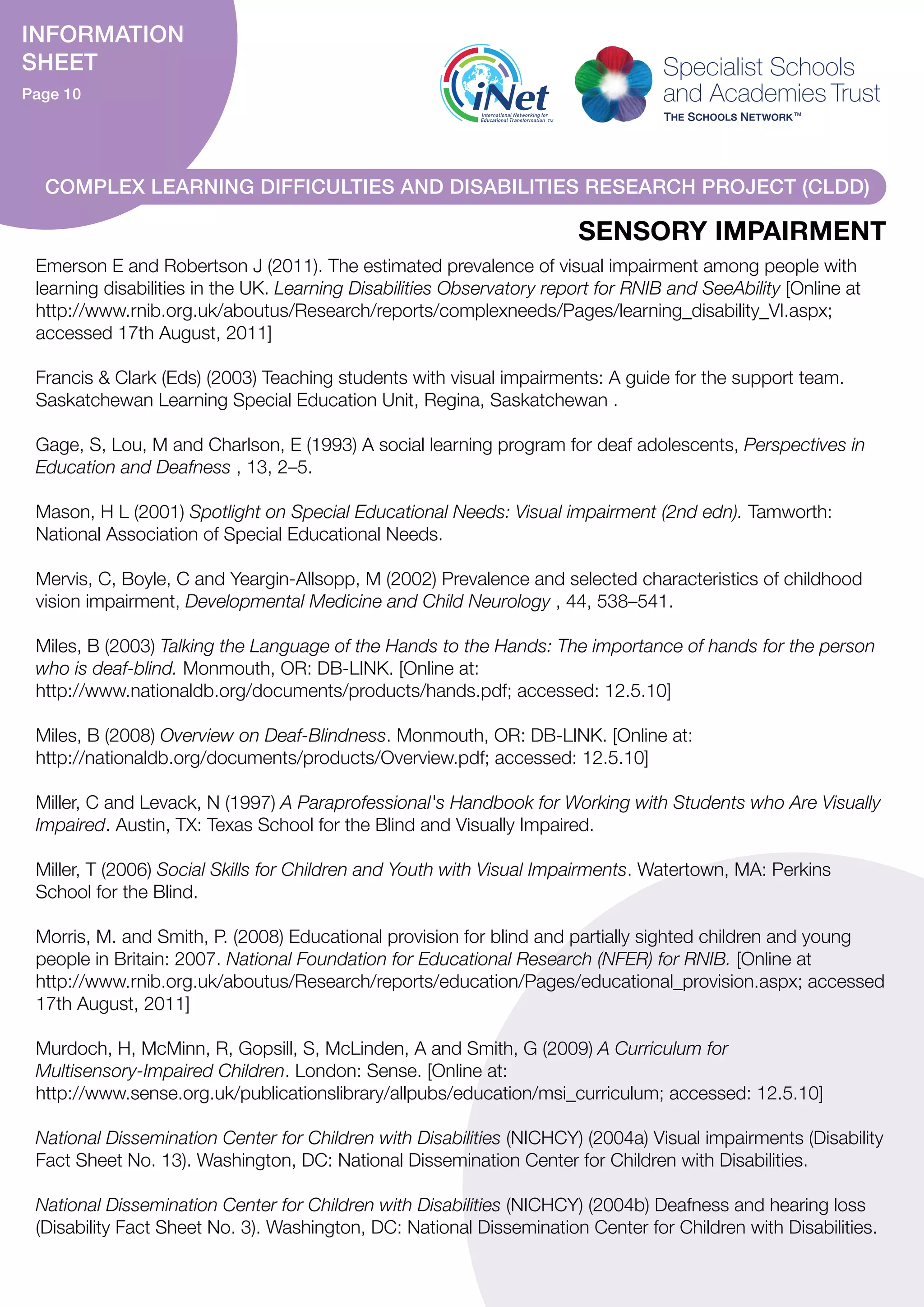 Sensory impairment | PDF