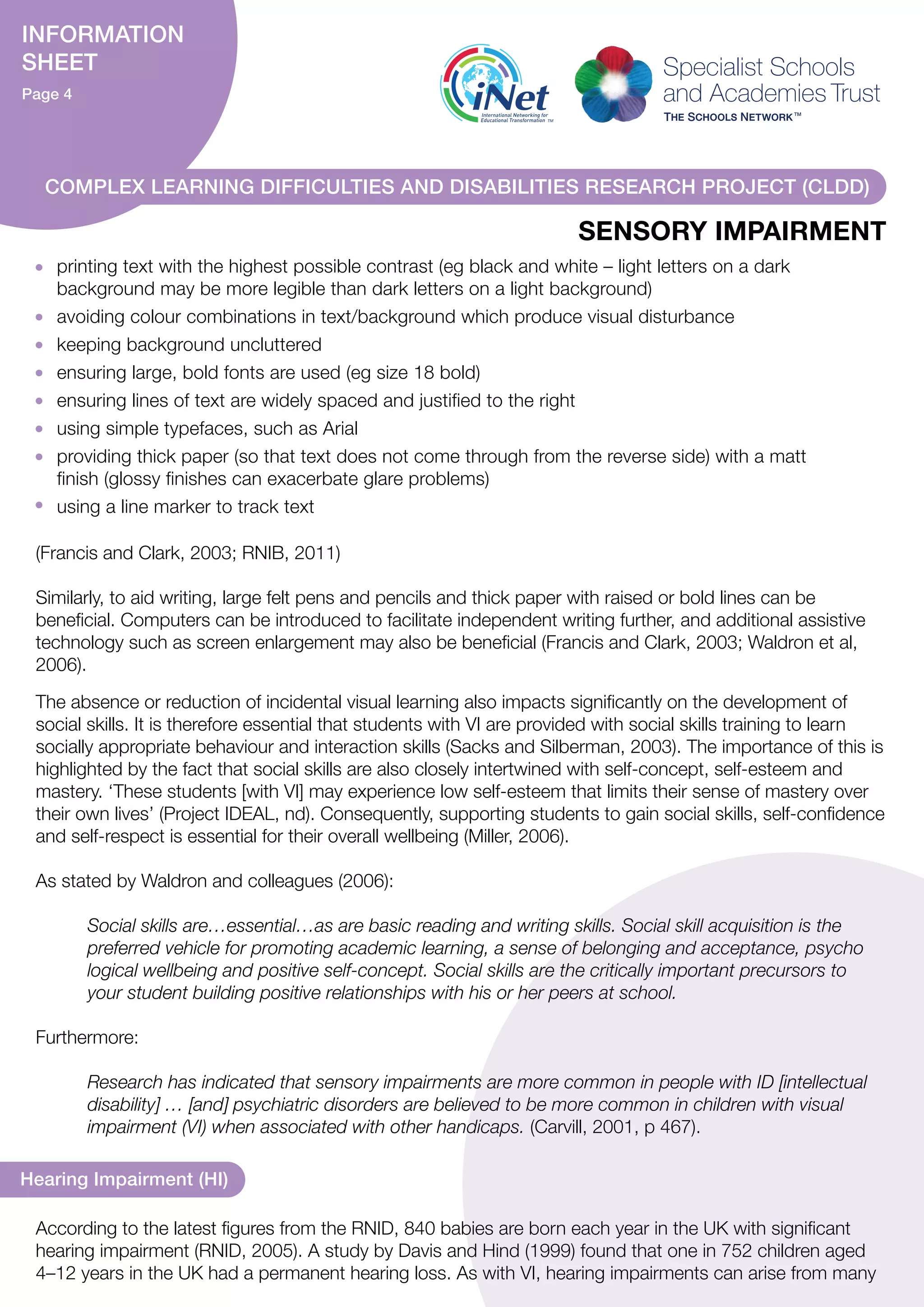 Sensory impairment | PDF