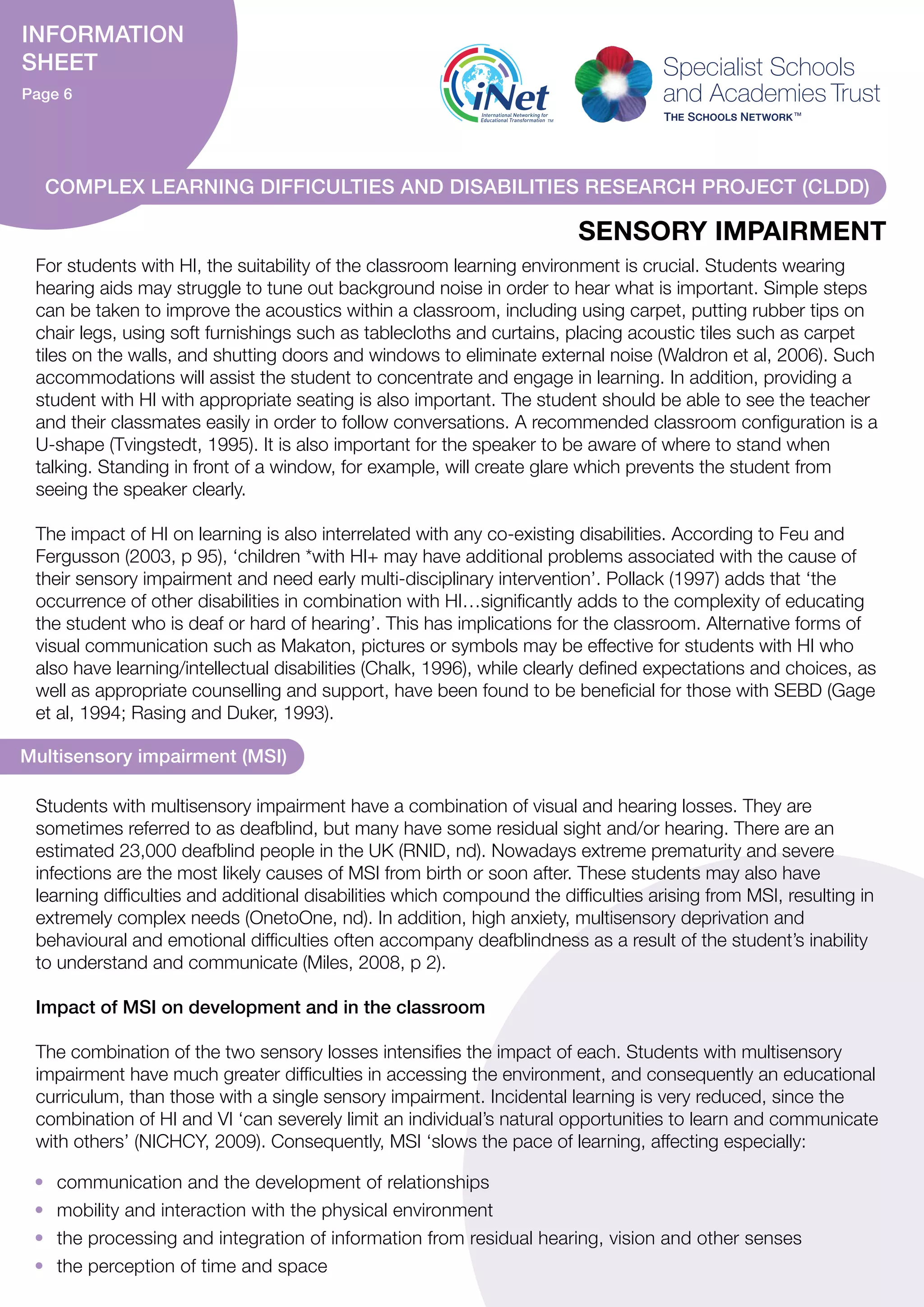 Sensory impairment | PDF