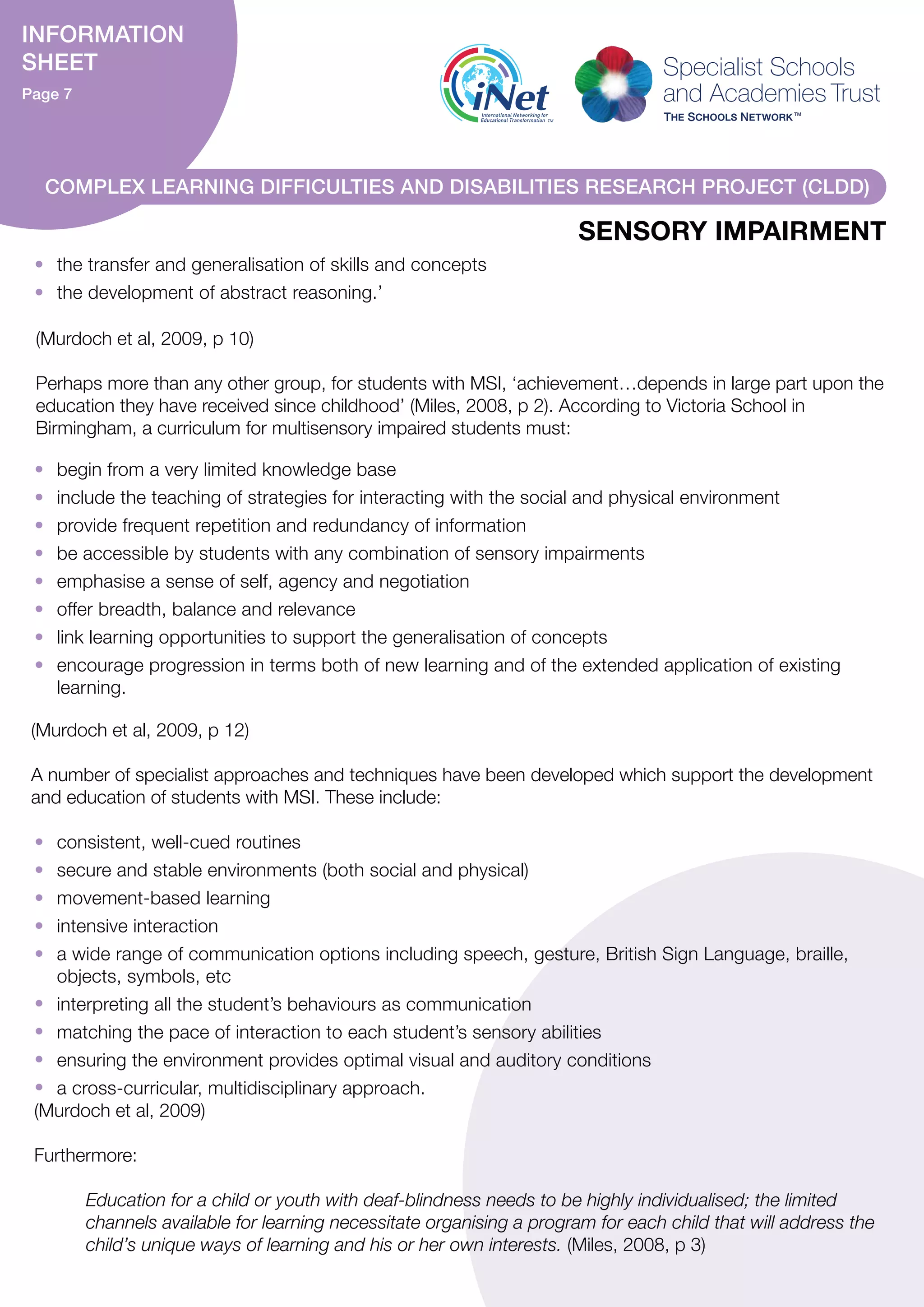 Sensory impairment | PDF