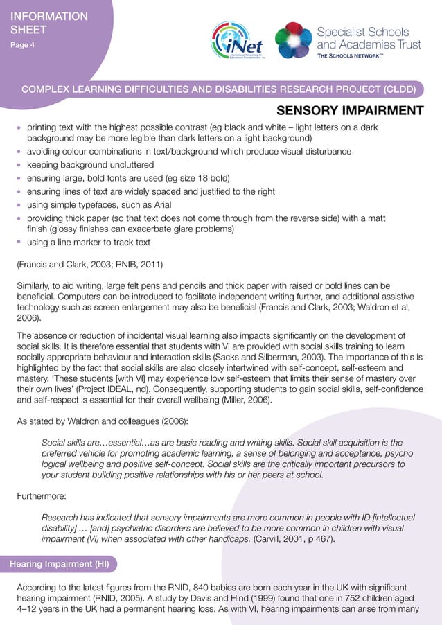 Sensory impairment | PDF