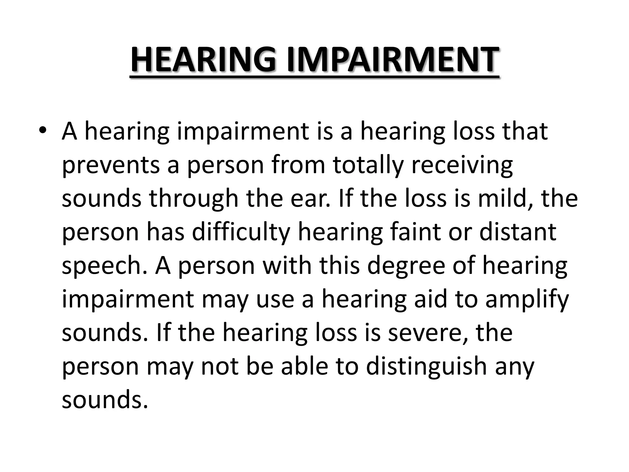 Sensory impairment | PPTX