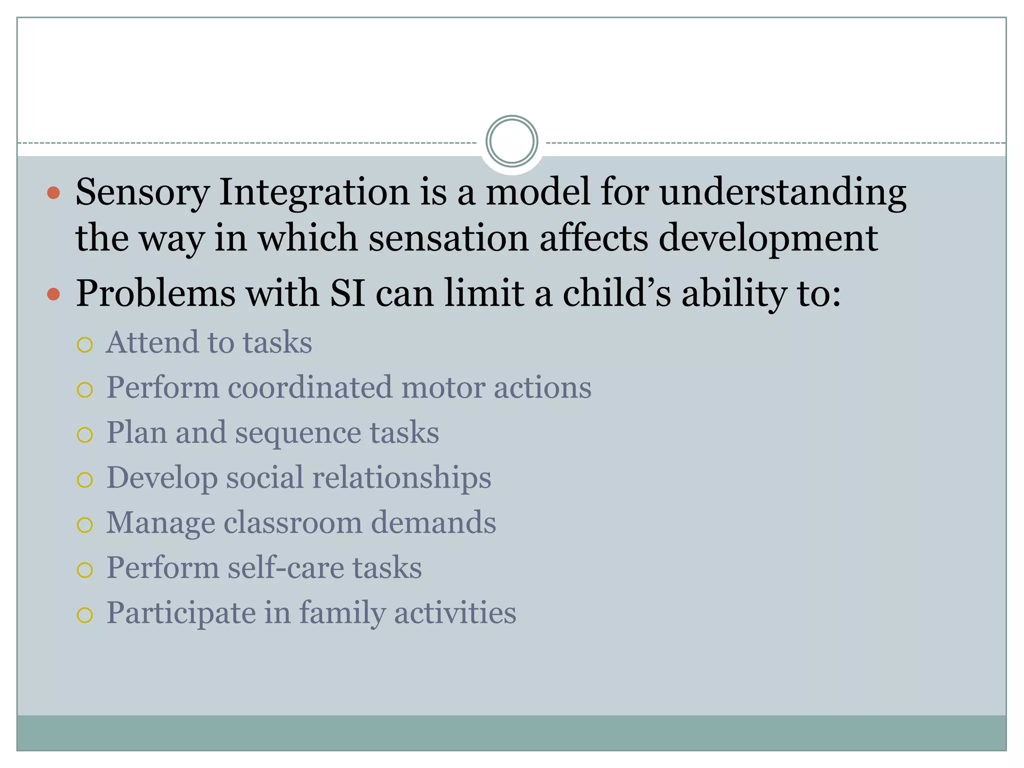 Sensory Integration Techniques | PPTX