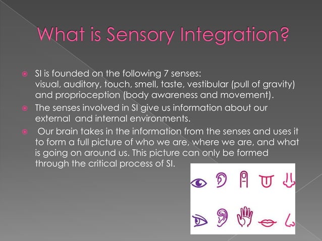 Sensory Integration Therapy | PPTX | Brain and Nervous System Disorders ...