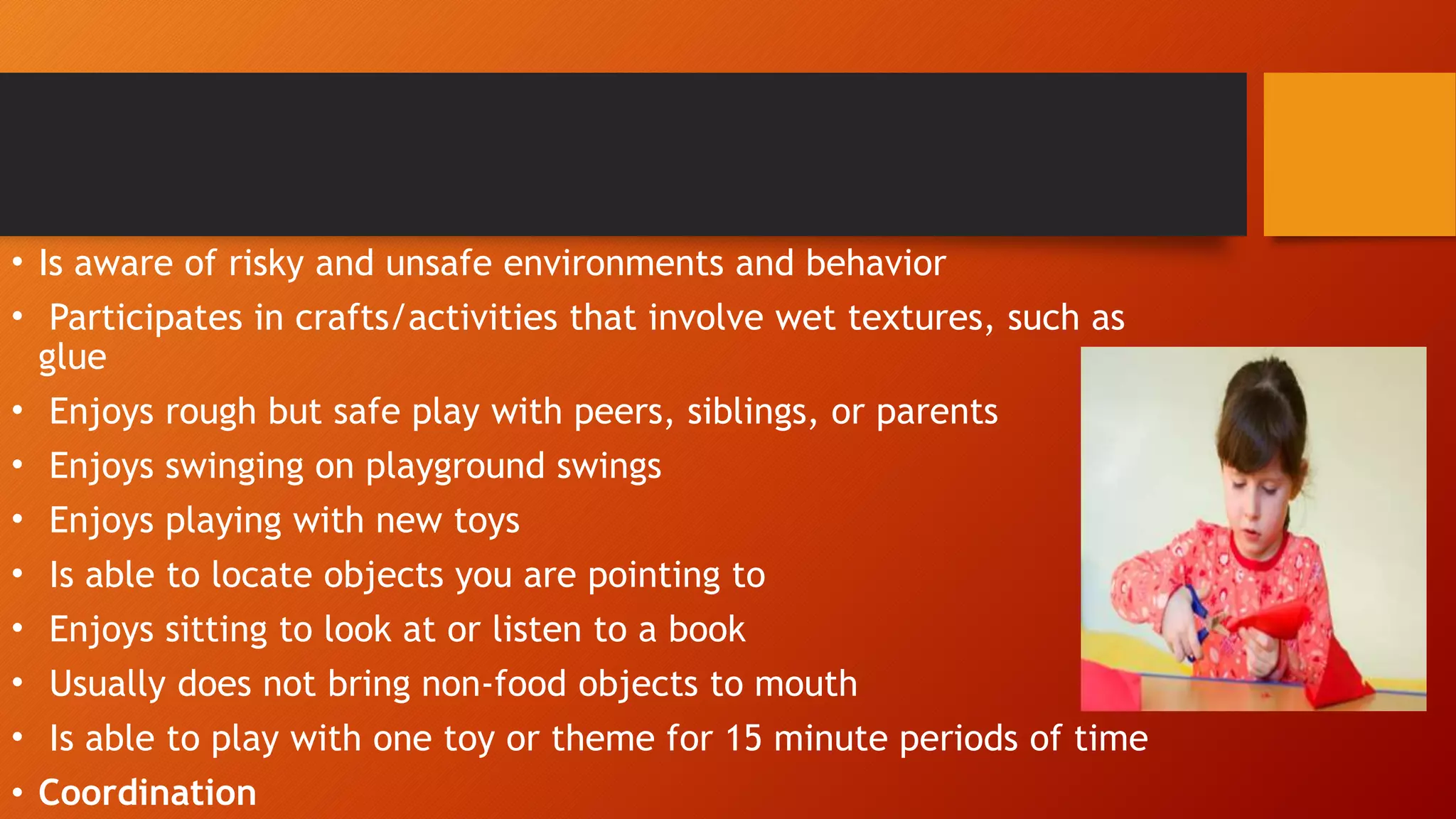 Sensory milestones(5 year) | PPTX