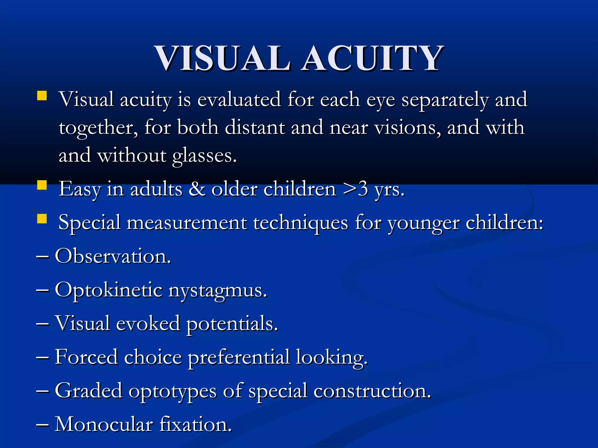 Sensory & motor evaluation of strabismus | PPT