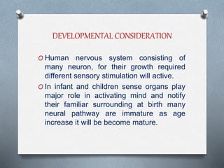 SENSORY NEEDS B.SC. NURSING SEMESTER II. | PPTX