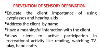 Sensory needs nursing power point presentation | PPTX