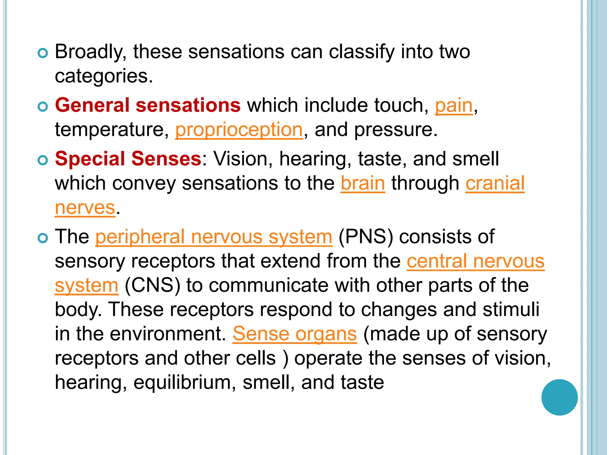 The Sensory Organs ( Anatomy & Physiology) | PPTX