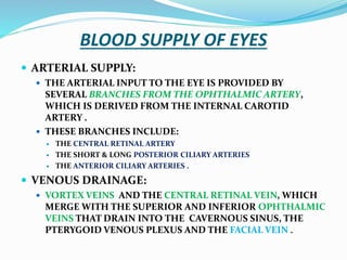 SENSORY ORGAN: EYES// EYE STRUCTURE// EYE BALL | PPTX