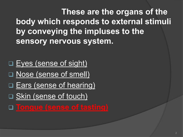 Sensory organs | PPT