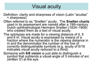 Sensory perceptionexaminationandaids fin | PPT