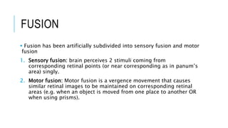 Strabismus sensory physiology and pathology | PPT