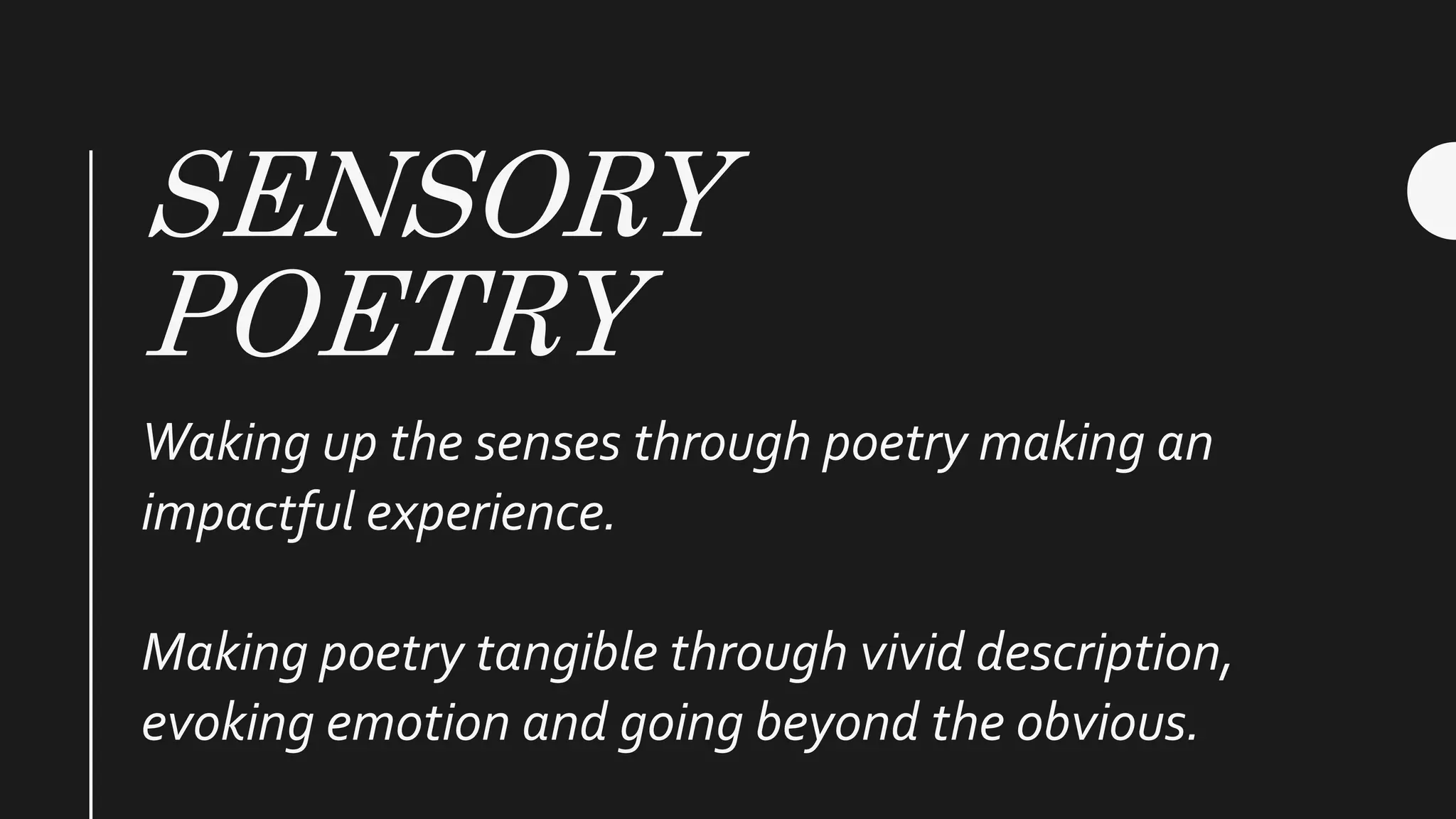 Sensory poetry ppt ms. sherri | PPTX
