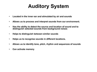 Sensory presentation for psychology .ppt