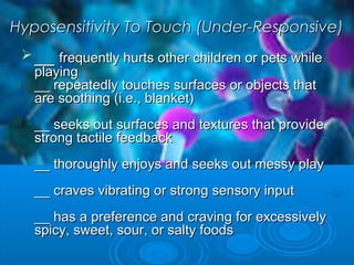Sensory processing disorder 2 | PPT