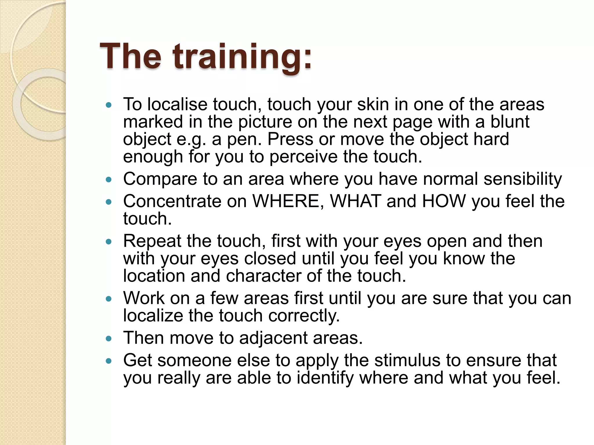 Sensory Re-education | PPTX