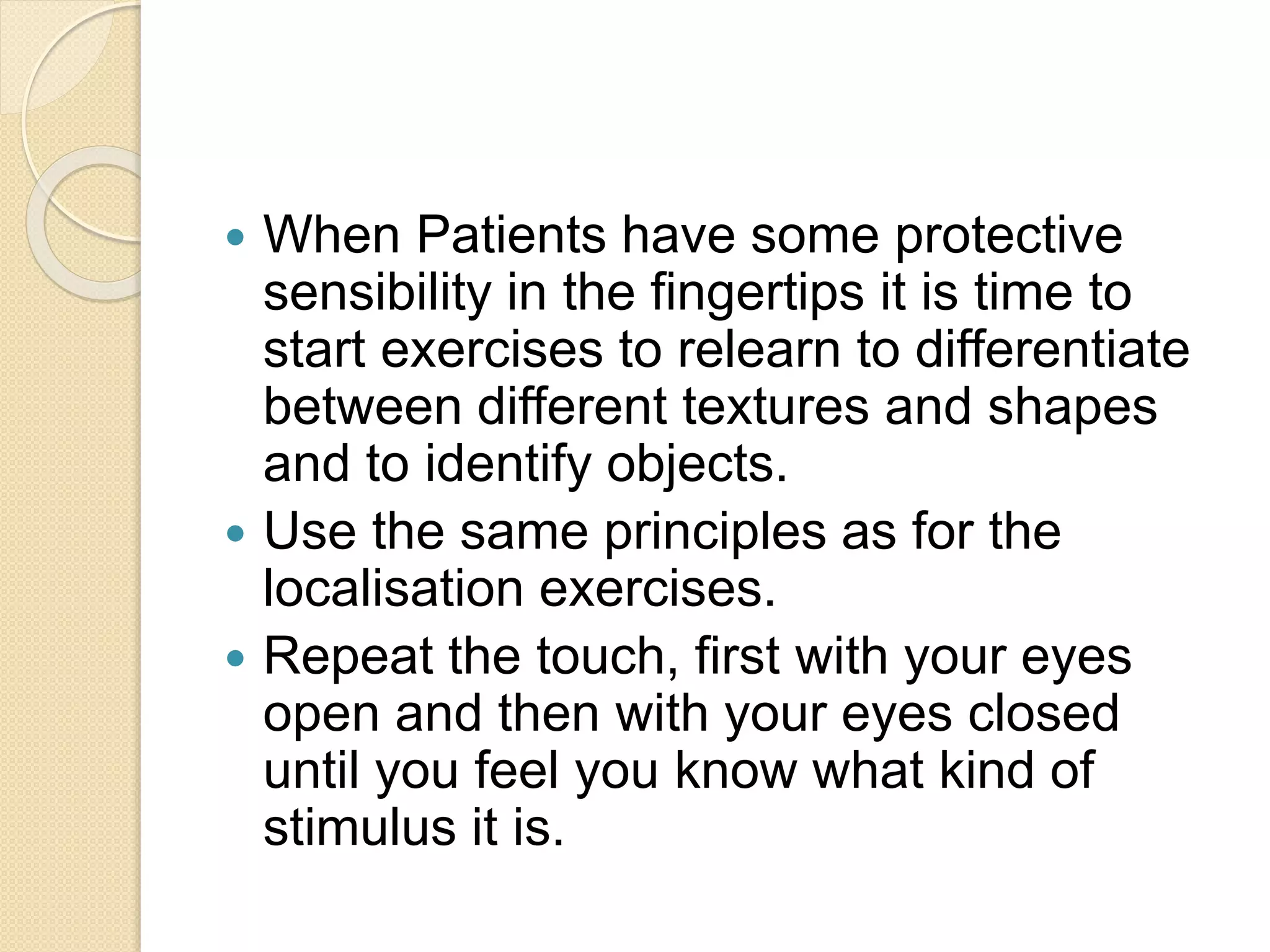 Sensory Re-education | PPTX