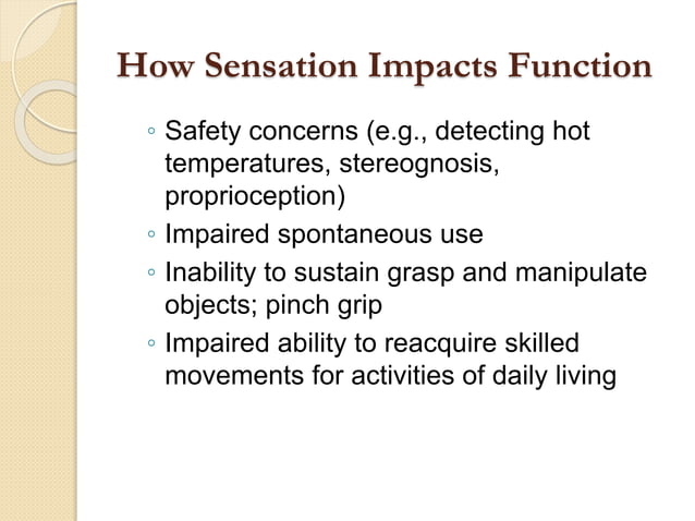 Sensory Re-education | PPTX | First Aid | Injuries