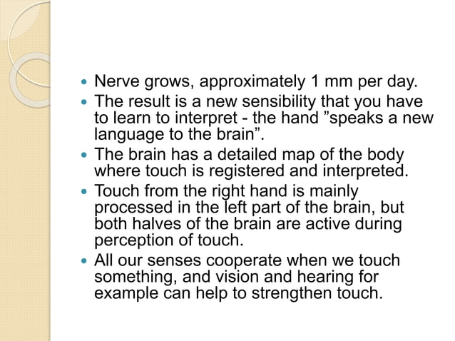 Sensory Re-education | PPTX | First Aid | Injuries