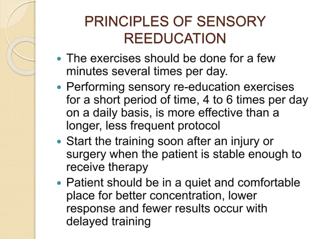 Sensory Re-education | PPTX | First Aid | Injuries