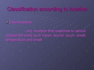 Sensory receptors | PPT