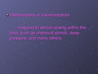 Sensory receptors | PPT