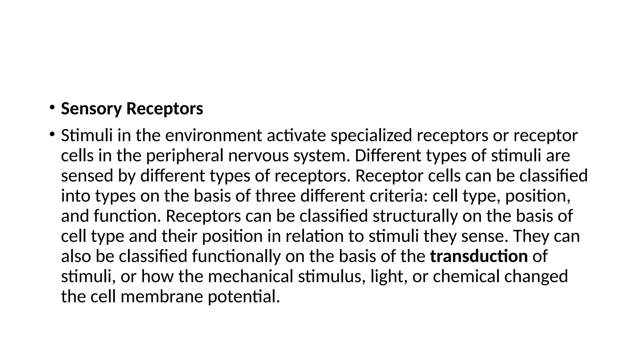 sensory receptors.pptx it is top class slides in Pakistan | PPT