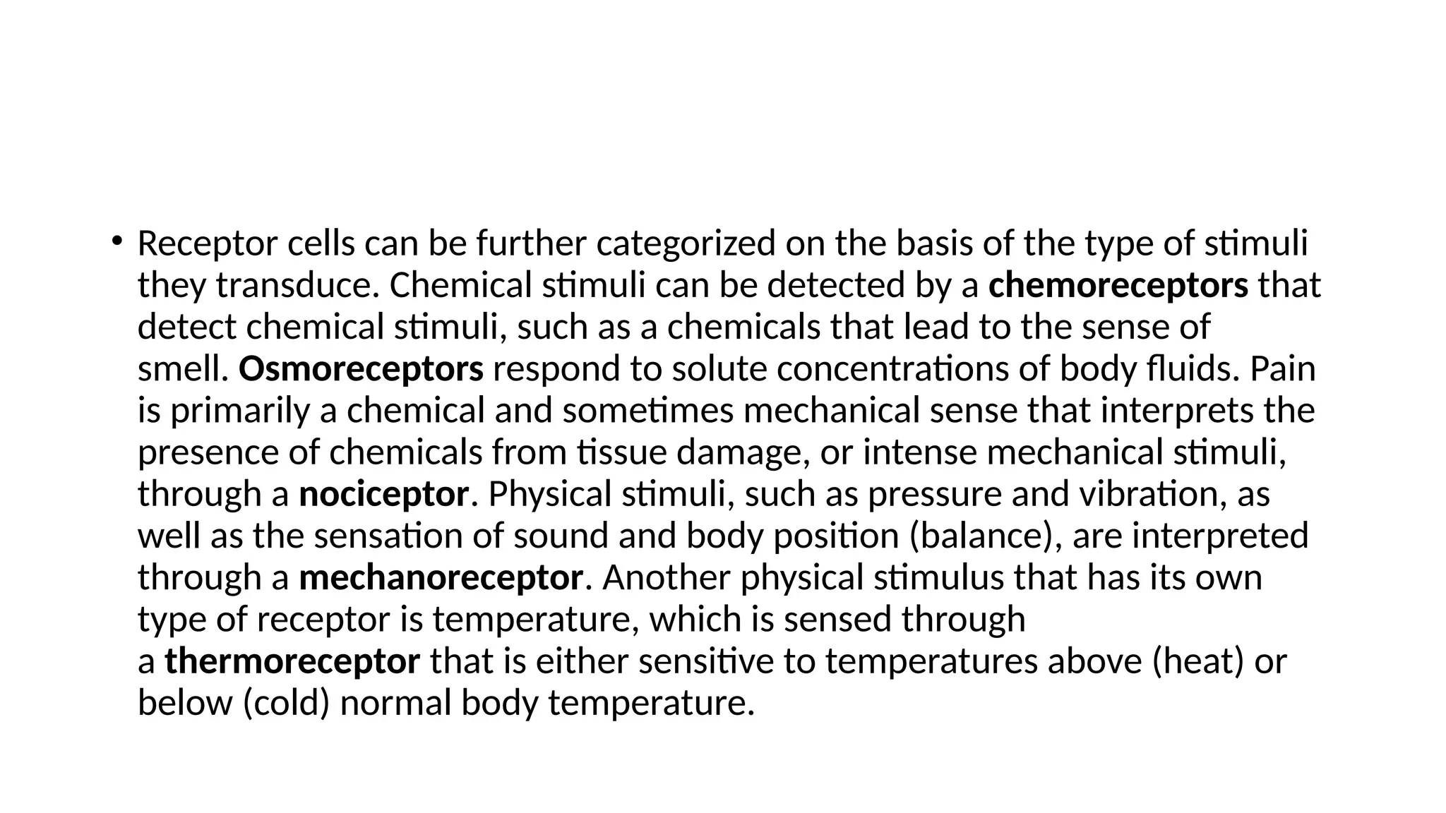 sensory receptors.pptx it is top class slides in Pakistan | PPT
