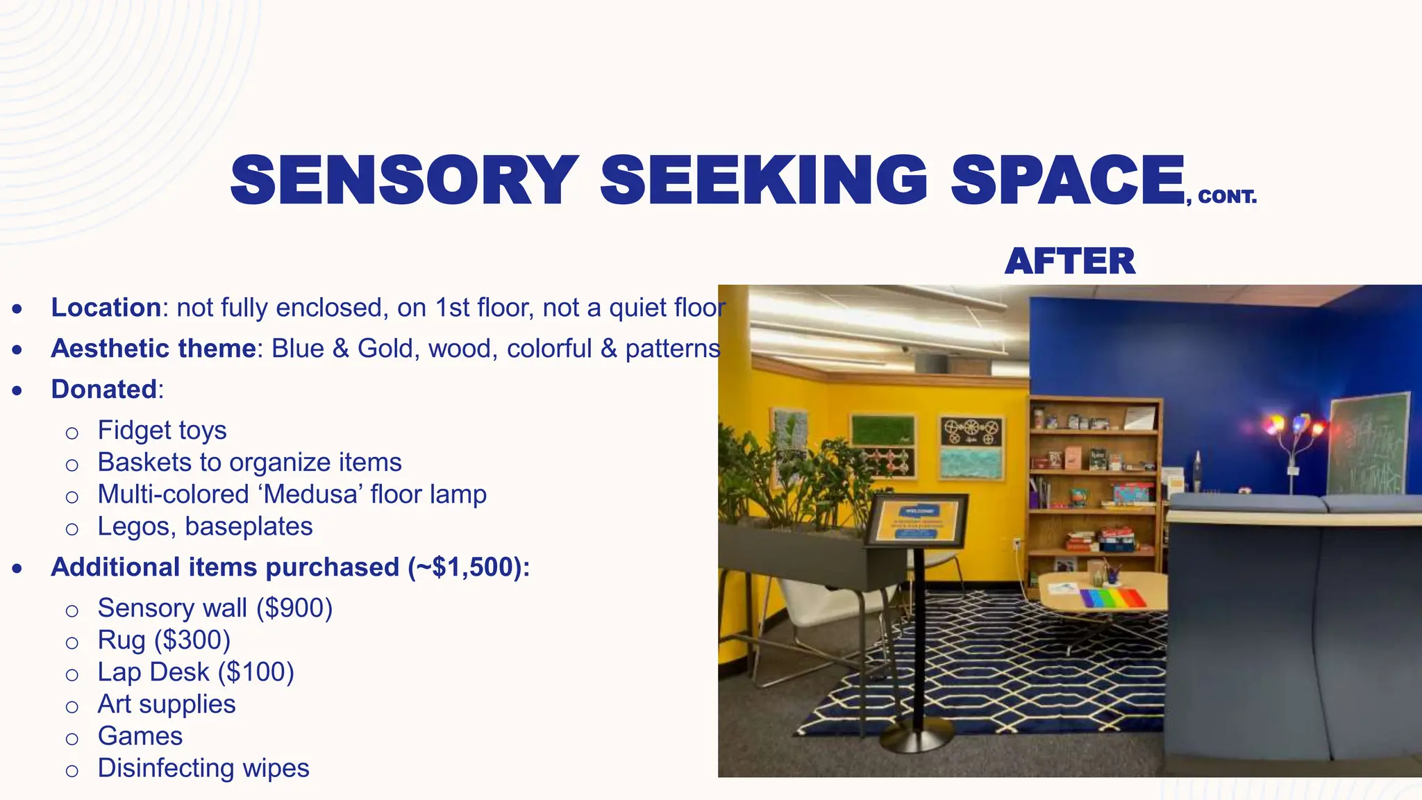 Indulge Your Senses: Creating Sensory Spaces in Libraries | PPTX