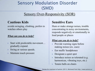 Sensory strategies and issues presentation | PPTX | Brain and Nervous ...