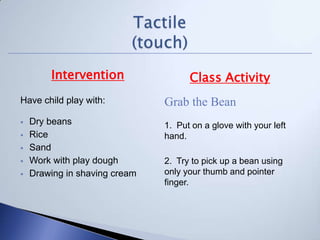 Sensory strategies and issues presentation | PPTX