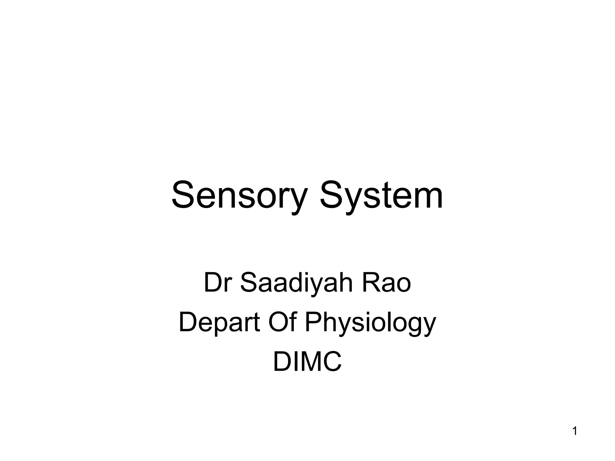 Sensory system | PPT