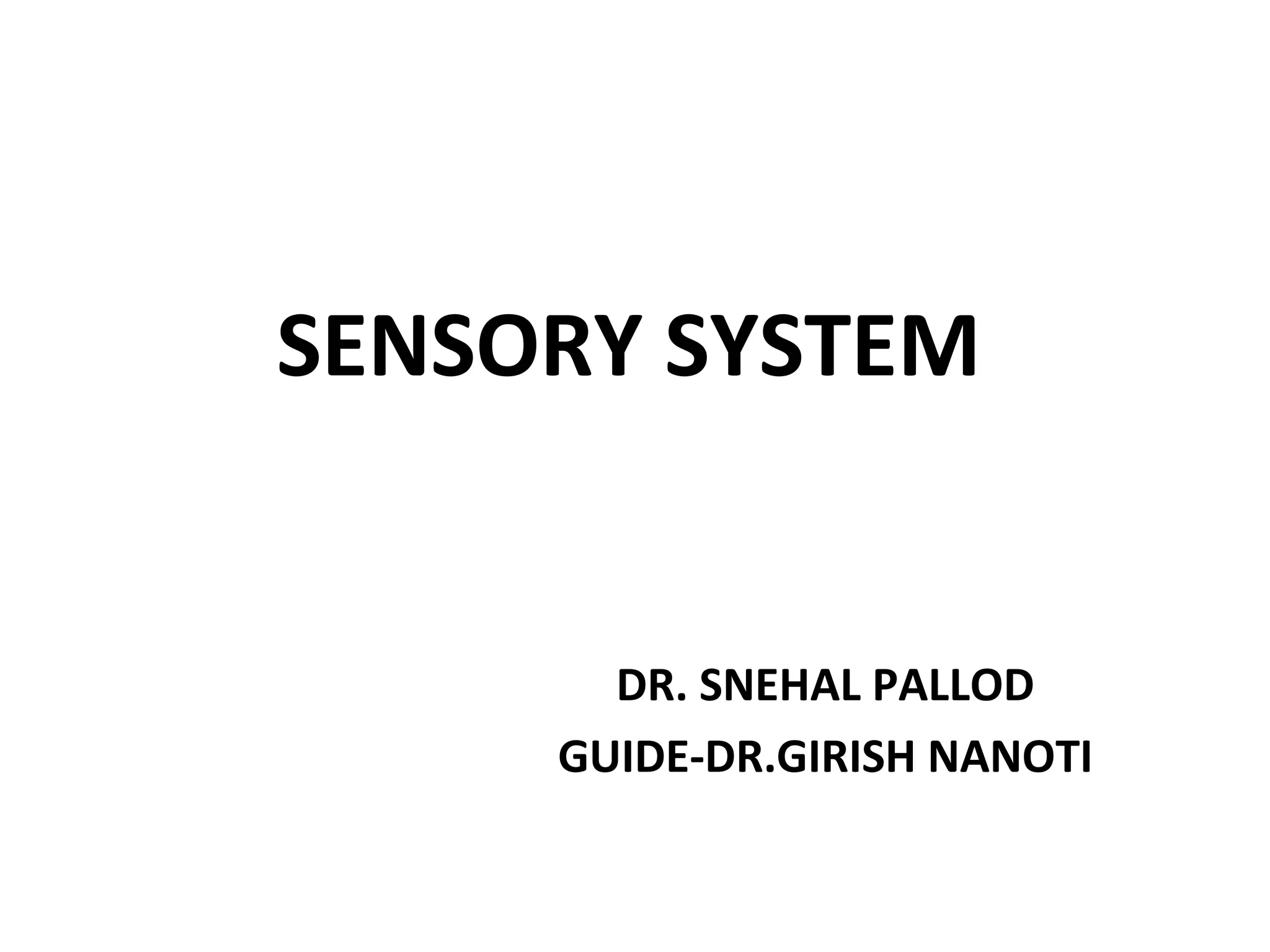 Sensory system | PPT