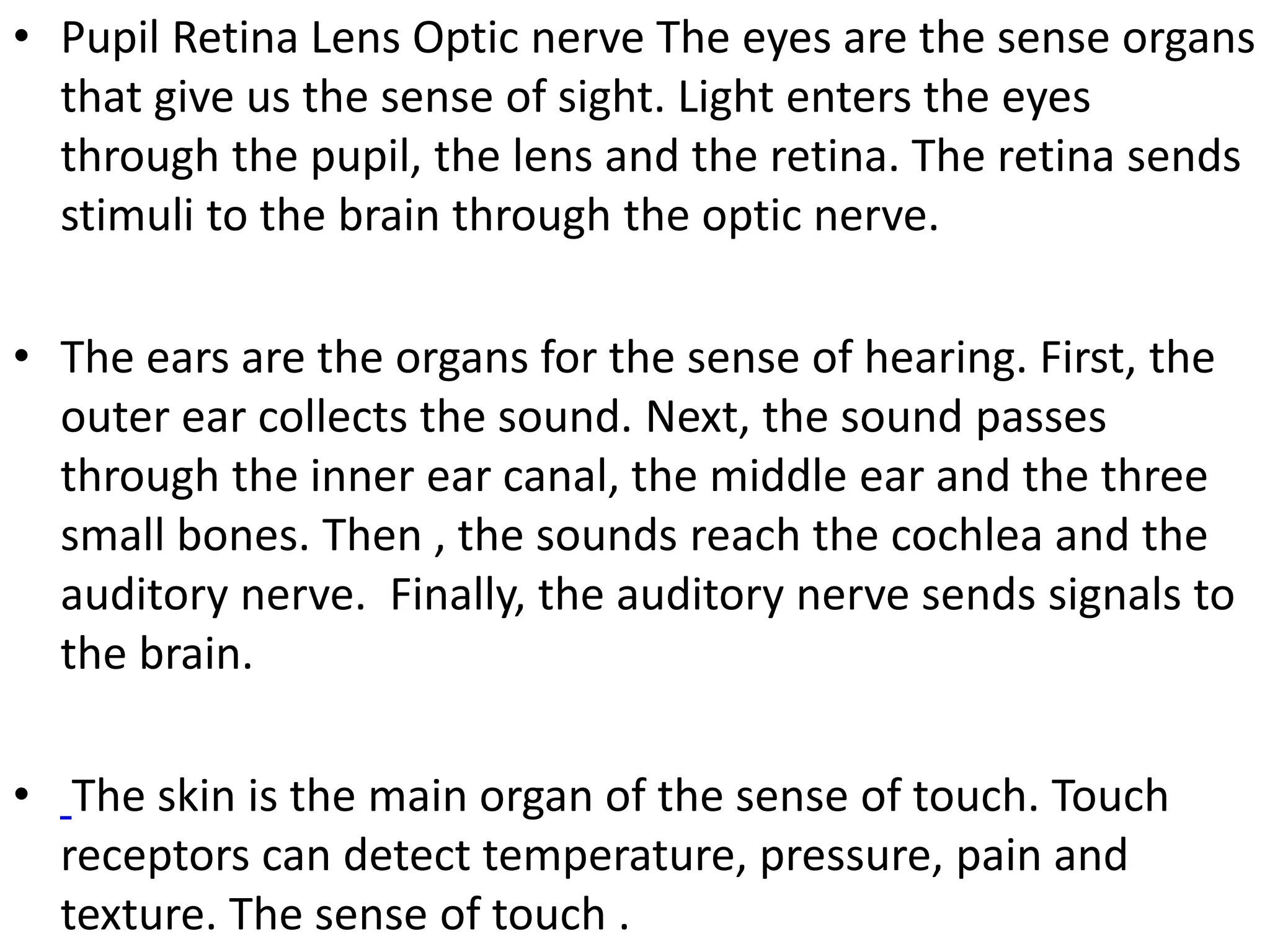 Sensory system of animals, Veterinary Content Diploma level ...