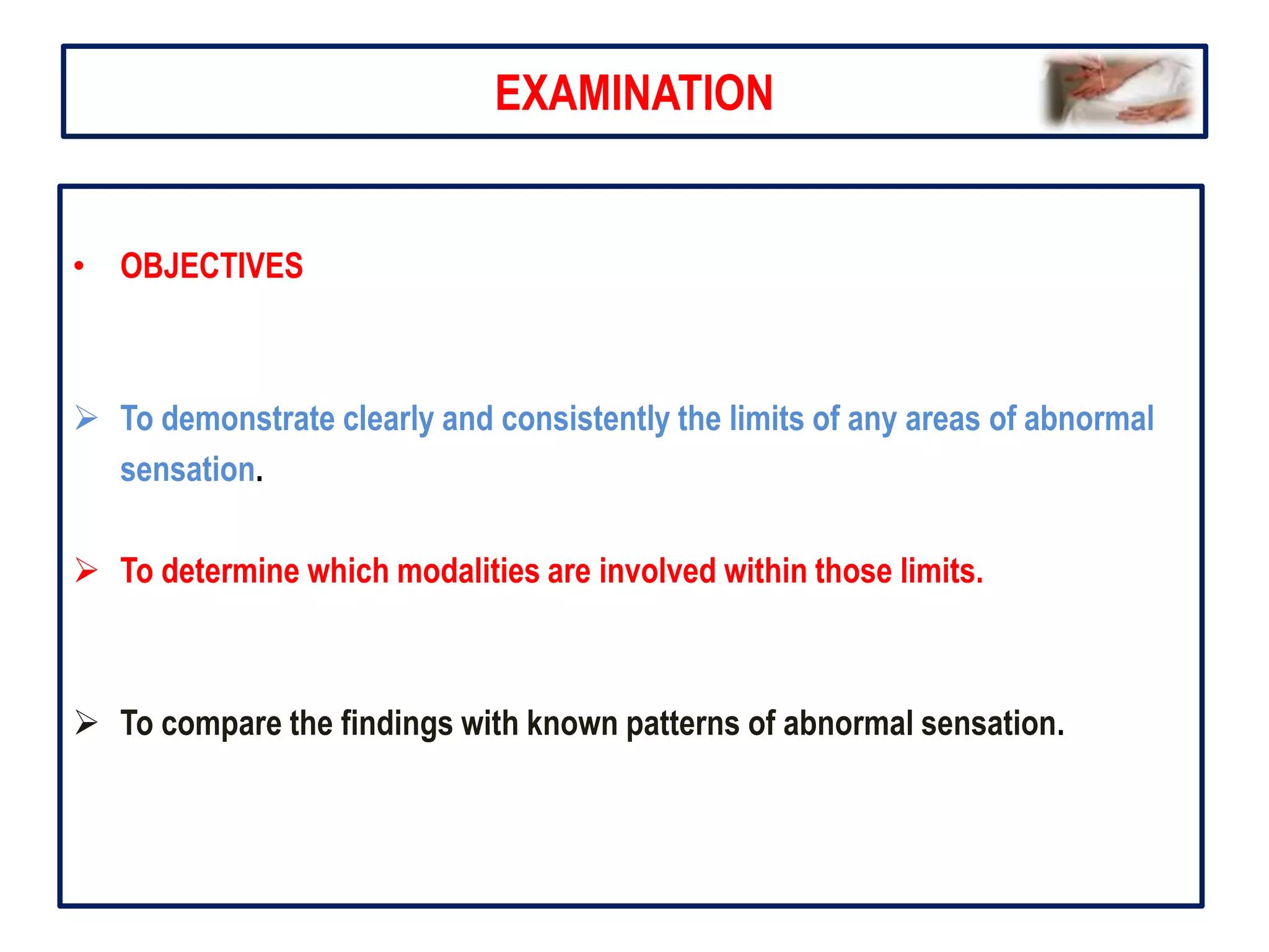 Sensory system examination | PPTX