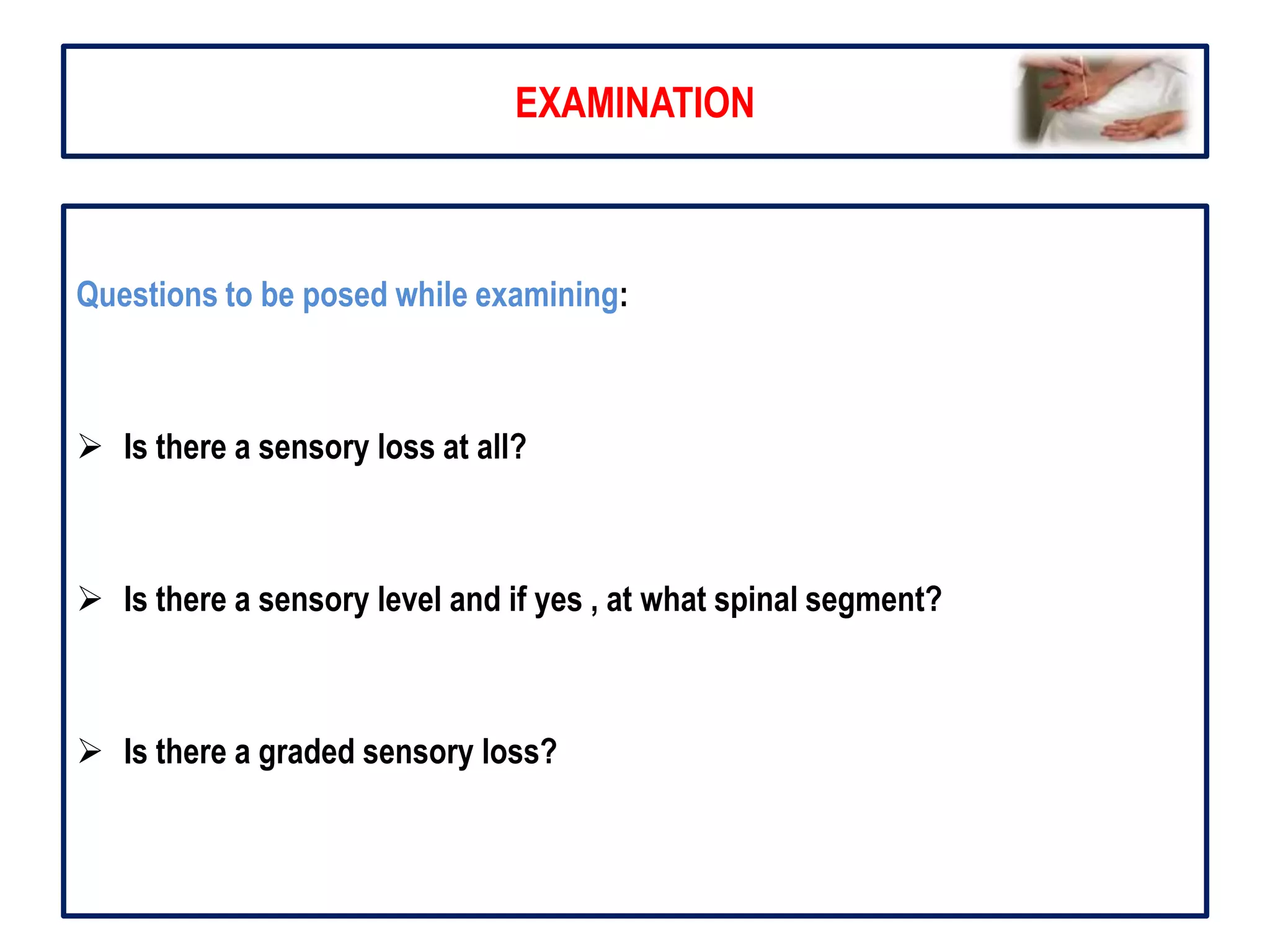 Sensory system examination | PPTX