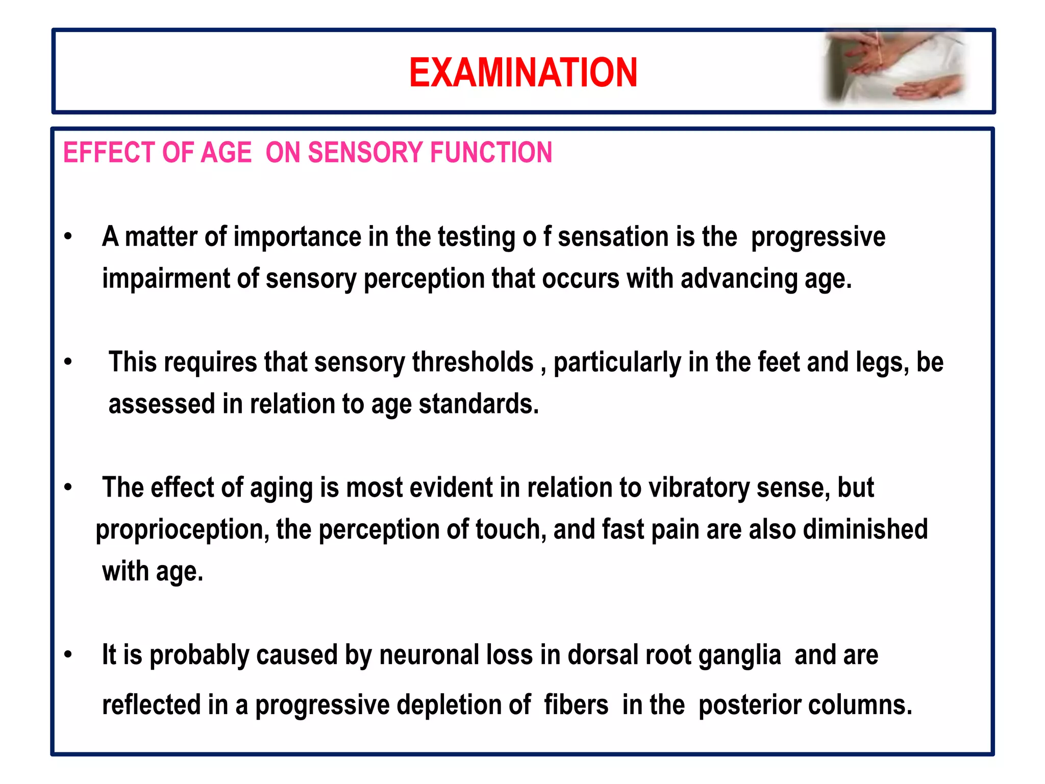 Sensory system examination | PPTX