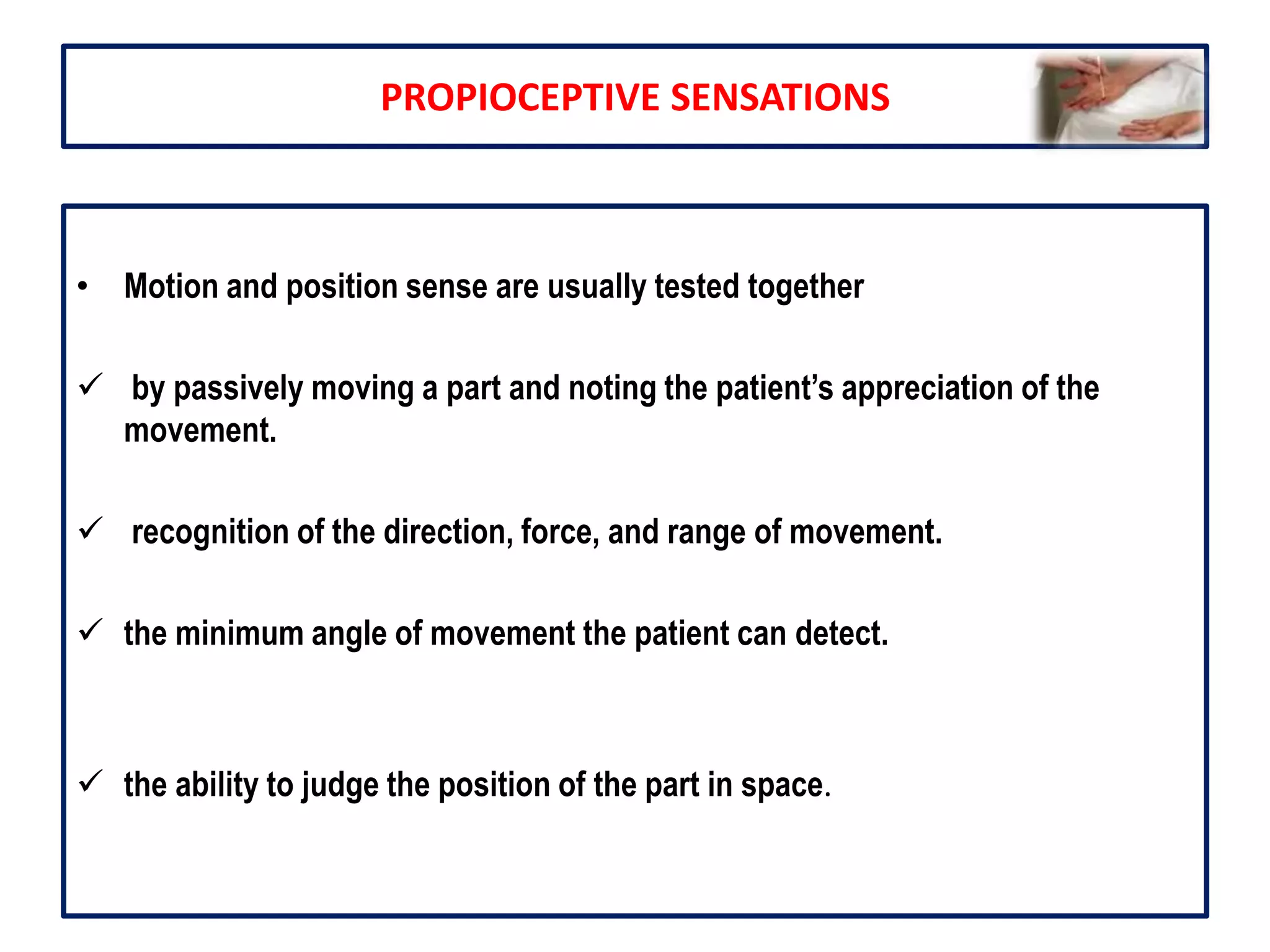 Sensory system examination | PPTX