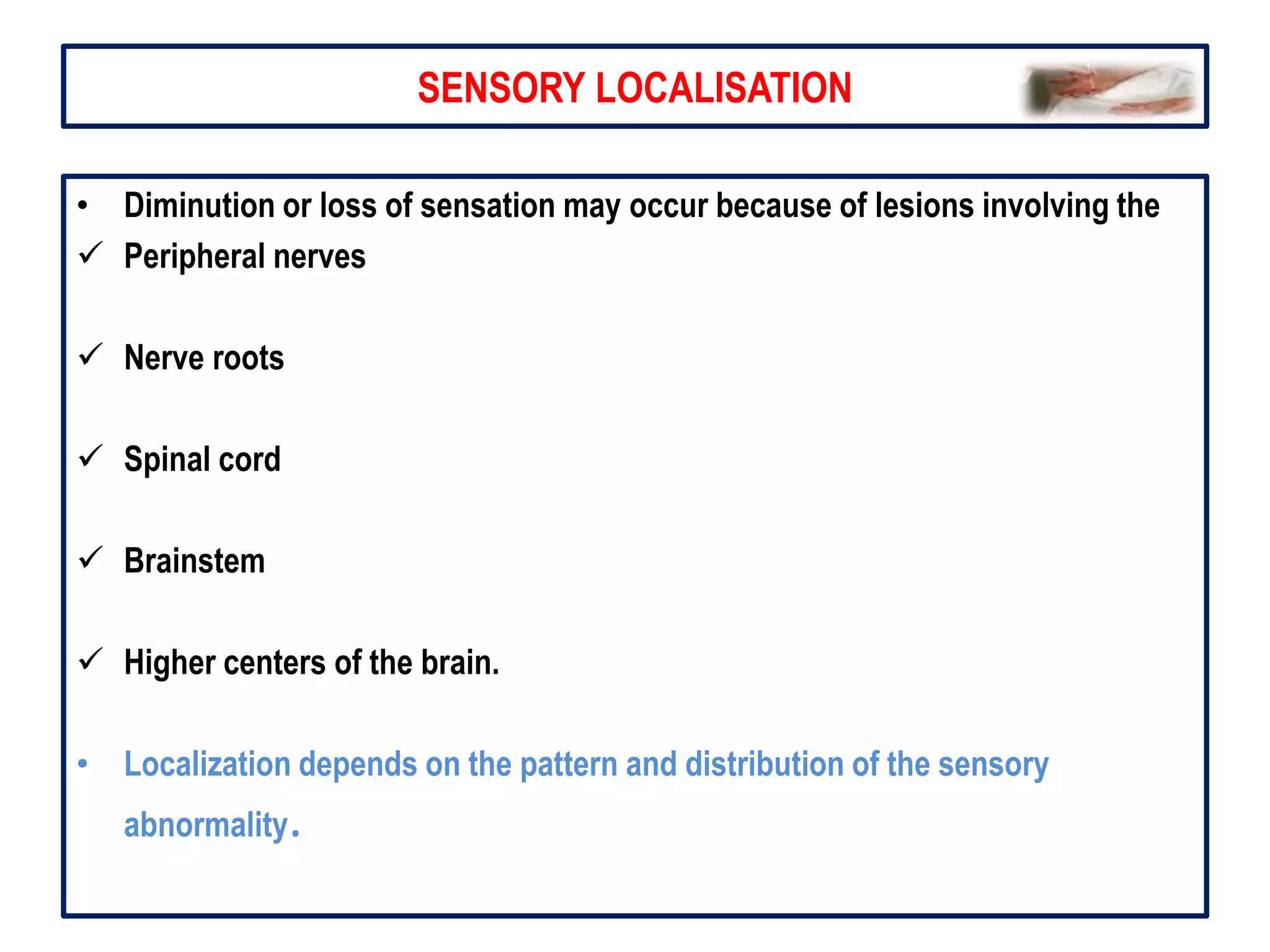Sensory system examination | PPTX