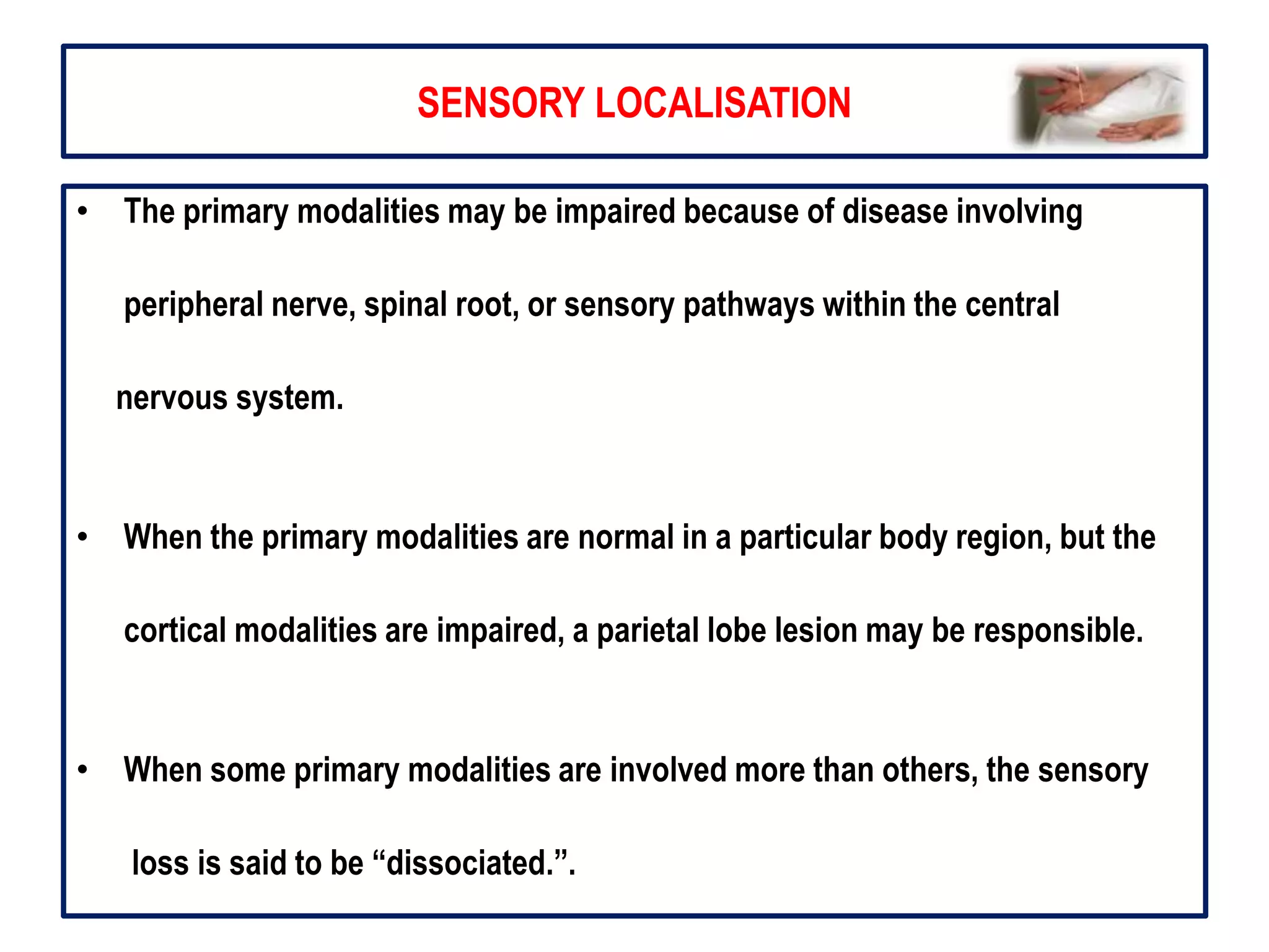Sensory system examination | PPTX
