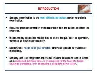 Sensory system examination | PPTX